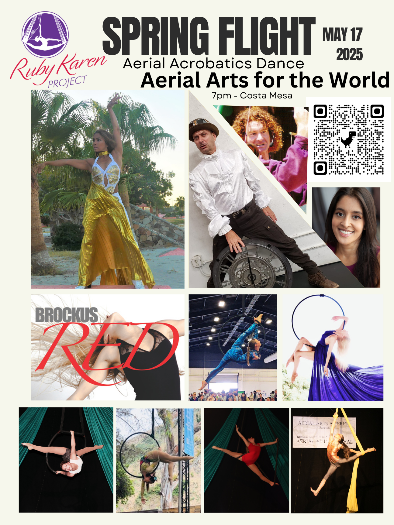 SPRING FLIGHT: AERIAL ARTS FOR THE WORLD – MAY 17 – Ruby Karen Project
